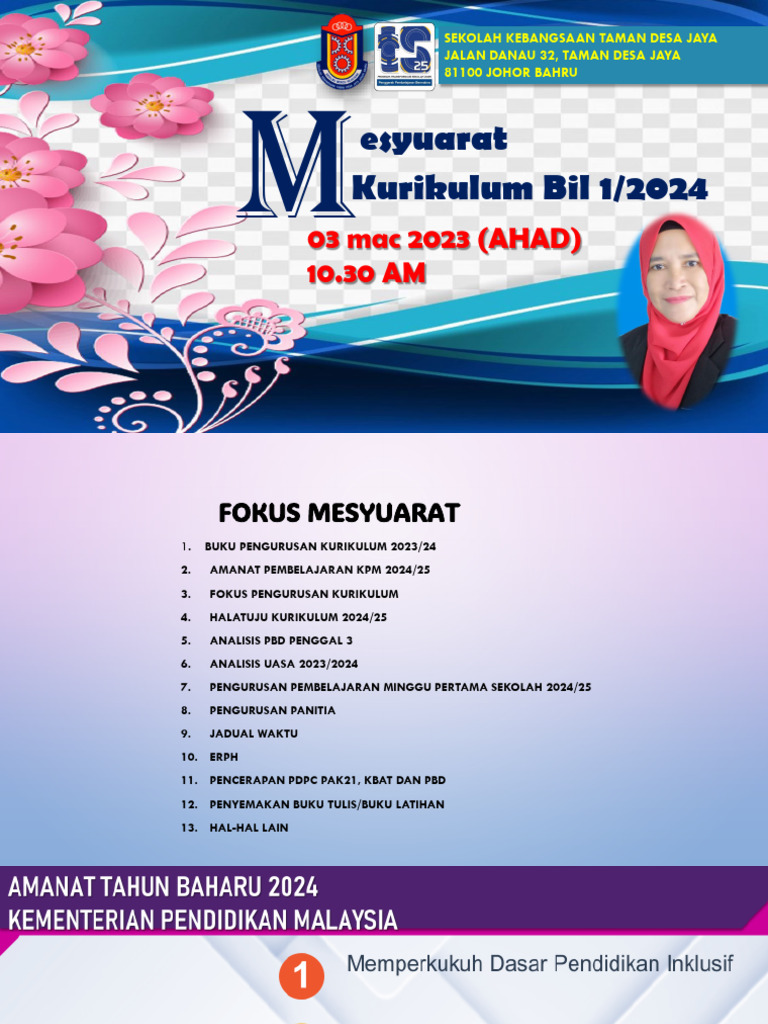 Mesy Kurikulum Bil 1 - 2024 | PDF