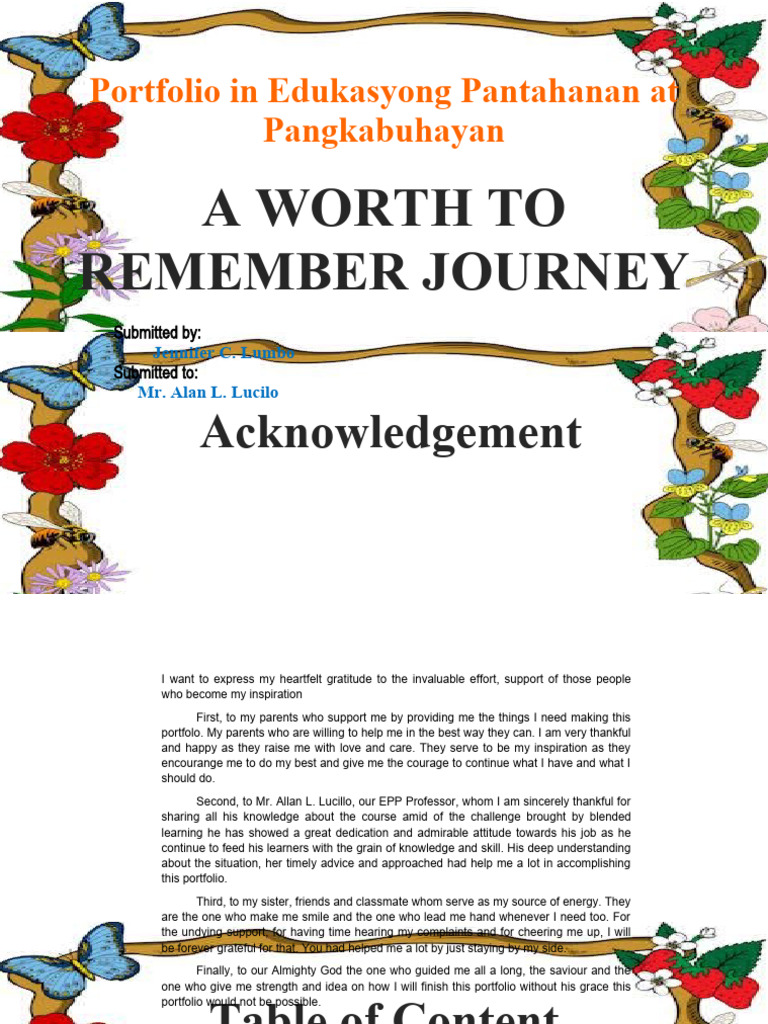 Portfolio in EPP Final | PDF