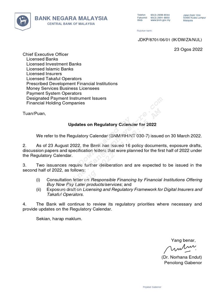 NT - RegCal Notification Letter - August 2022 | PDF | Institutional ...
