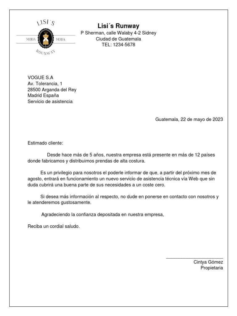 Carta de Promoción | PDF