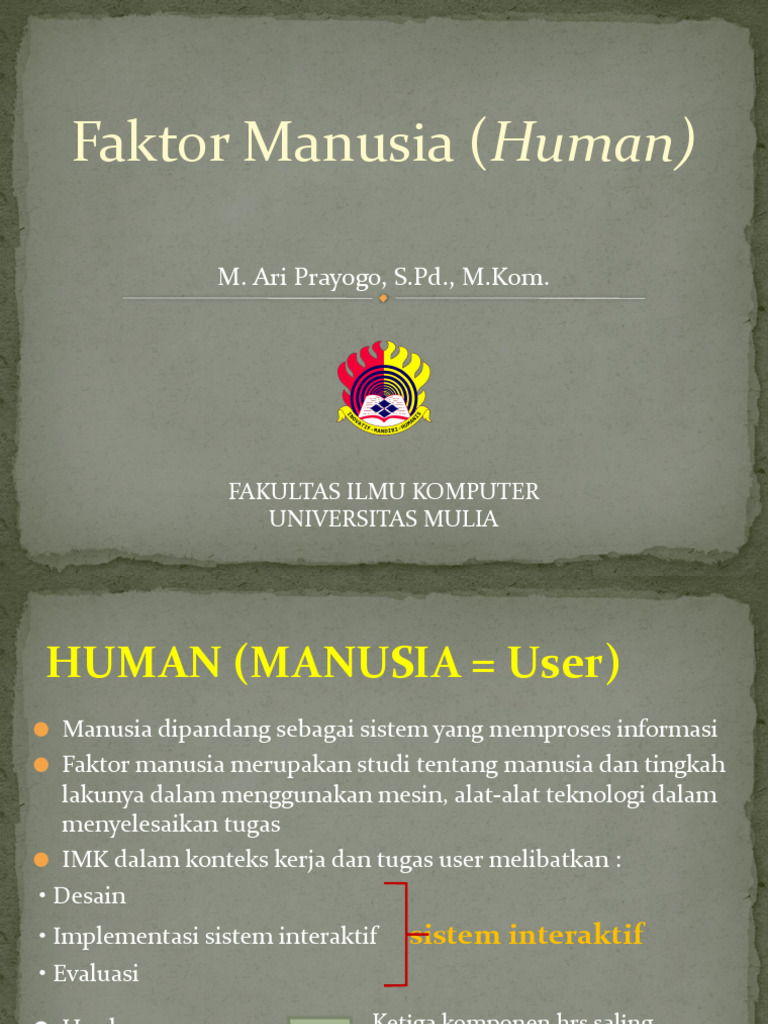 Faktor Manusia | PDF