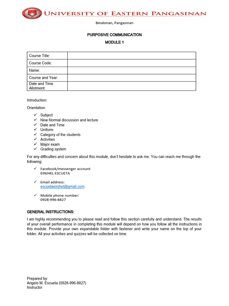 MODULE 1 Language and Communication | PDF | Communication | Language Acquisition