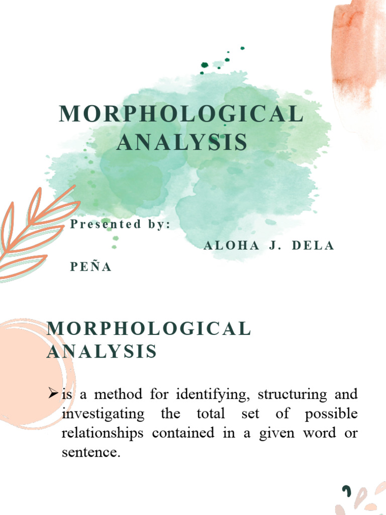 Final Report in Morphology | PDF | Word | Morphology (Linguistics)