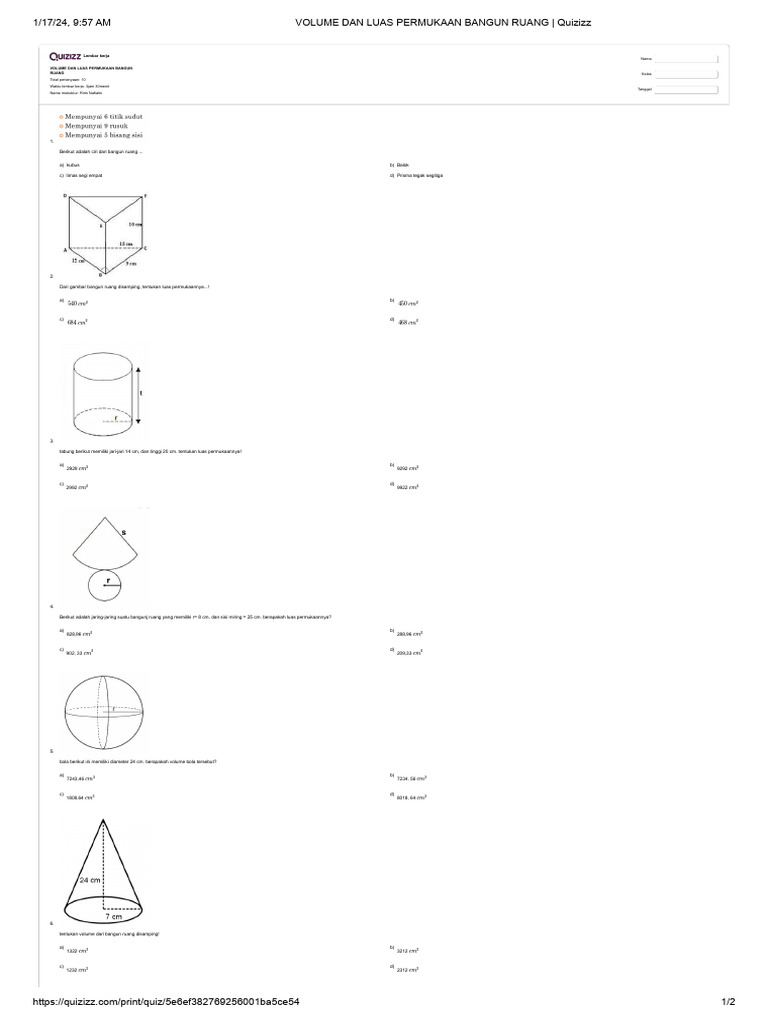 Bangun Ruang 2 | PDF