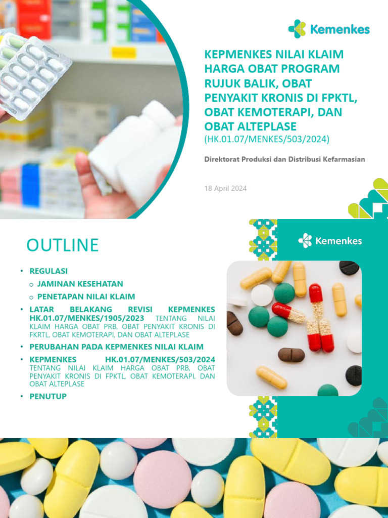Kepmenkes Nilai Klaim Obat PRB, Obat Penyakit Kronis, Obat Kemoterapi ...