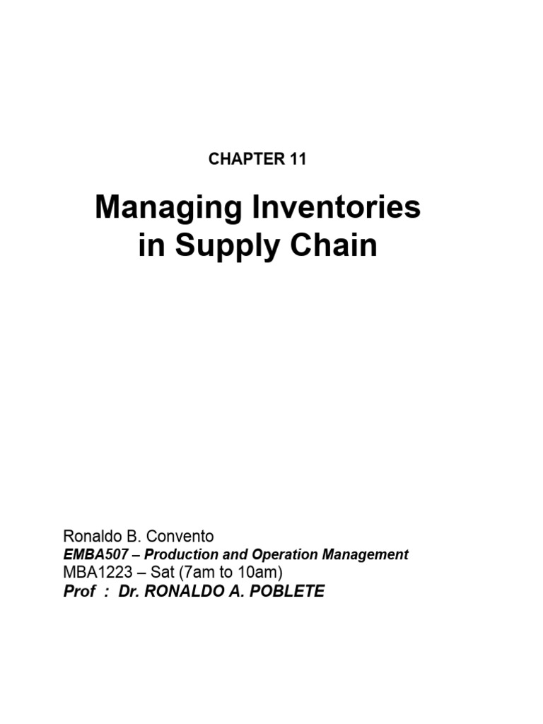 Q&A in Chapter 11 - Managing Inventories in Supply Chain | PDF | Museum ... Q&A in Chapter 11 - Managing Inventories in Supply Chain | PDF | Museum ...