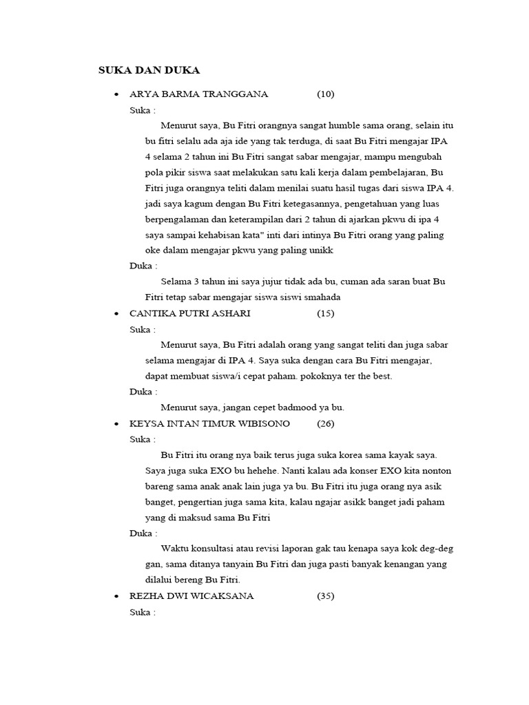 Suka Dan Duka Tidak Pakai Halaman | PDF