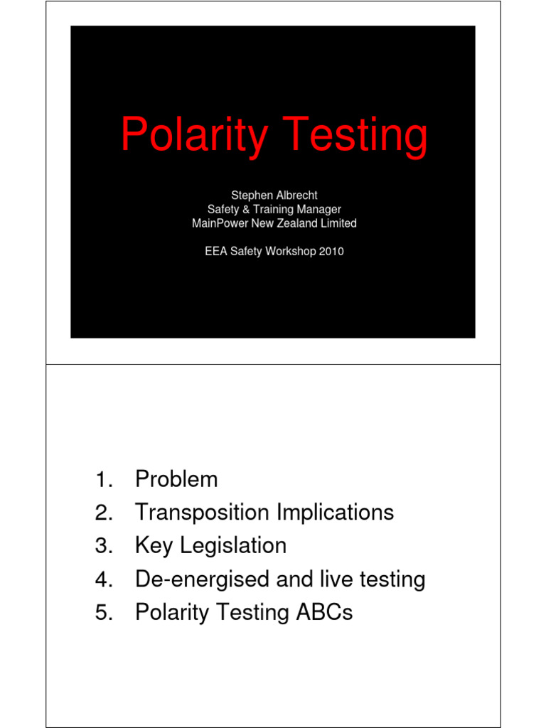 Polarity Test | PDF | Mains Electricity | Fuse (Electrical)