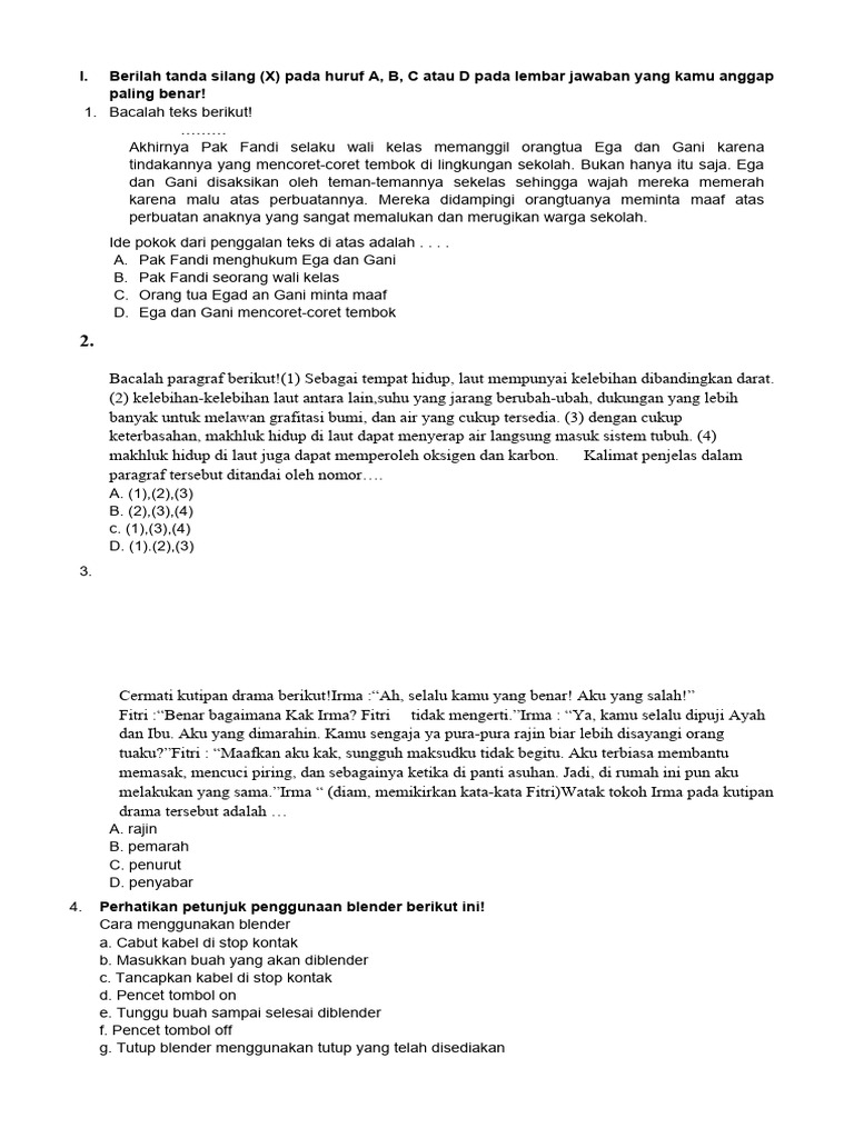 Soal BHS Ind | PDF