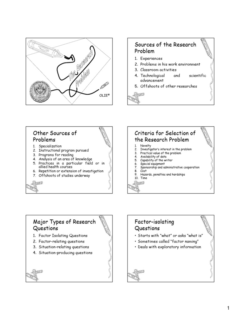 Types of Research Questions or Problems | PDF | Infection | Pregnancy
