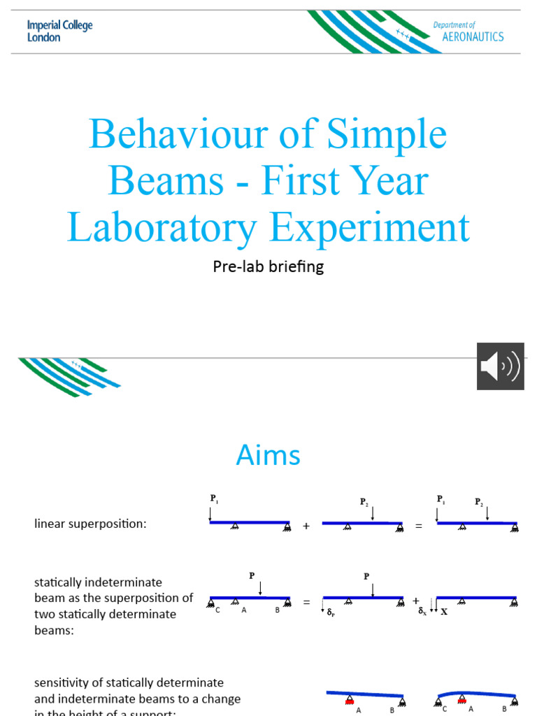Behaviour of Simple Beams - First Year Laboratory Briefing 2021 With Voice Over (1) | PDF ...