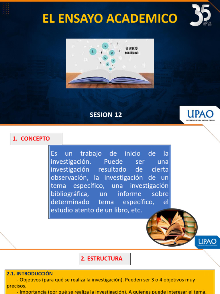 Sesión 12 - El Ensayo Academico | PDF | Ensayos | Perú