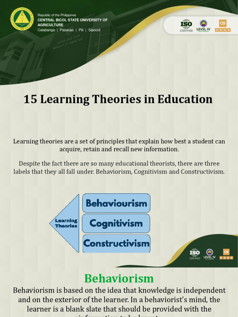 Learning Theories | PDF | Constructivism (Philosophy Of Education ...