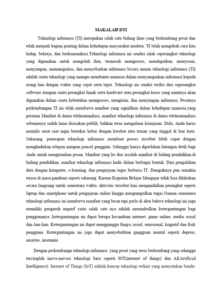 MAKALAH DTI David | PDF