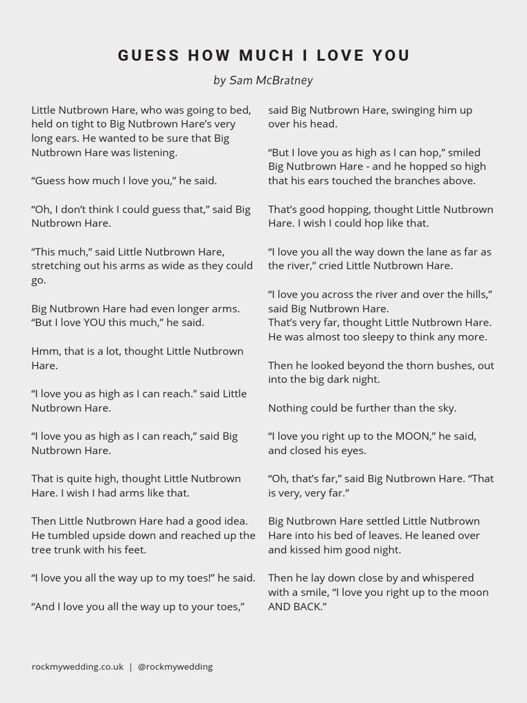 Guess How Much I Love You | PDF