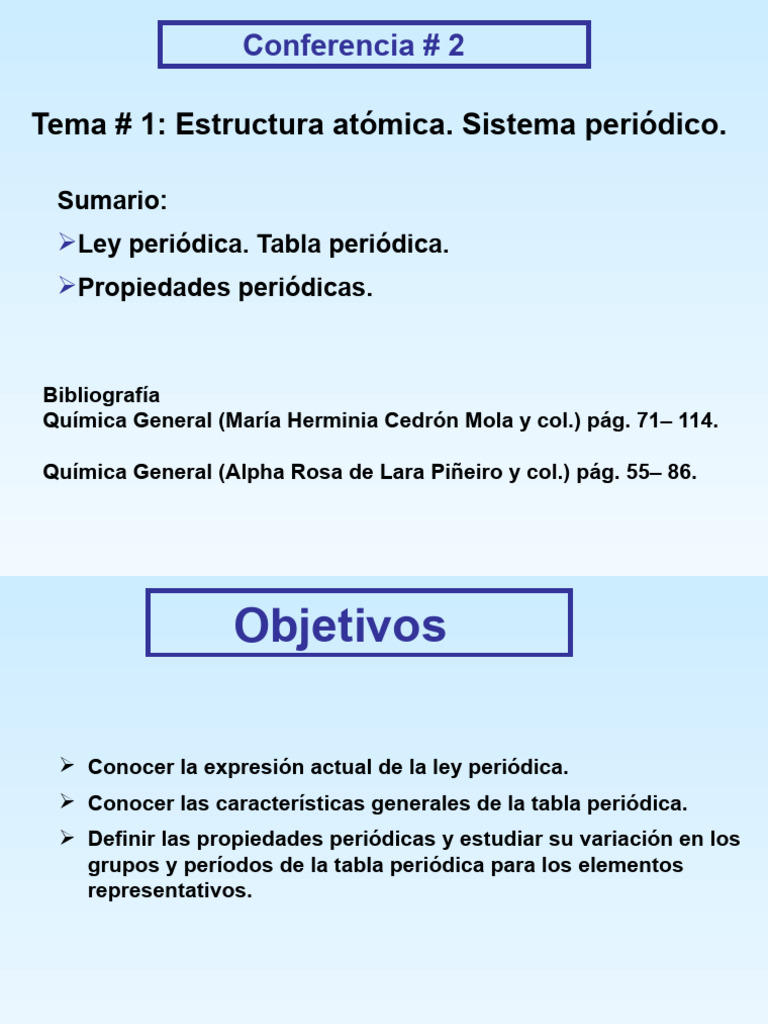 2 Conf 2 Estructura Atómica. Ley Periódica 2 | Descargar gratis PDF ...