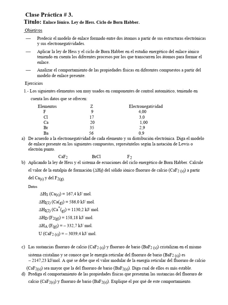 06 Cp 3 Enlace Ionico Pdf Enlace Iónico Enlace Químico