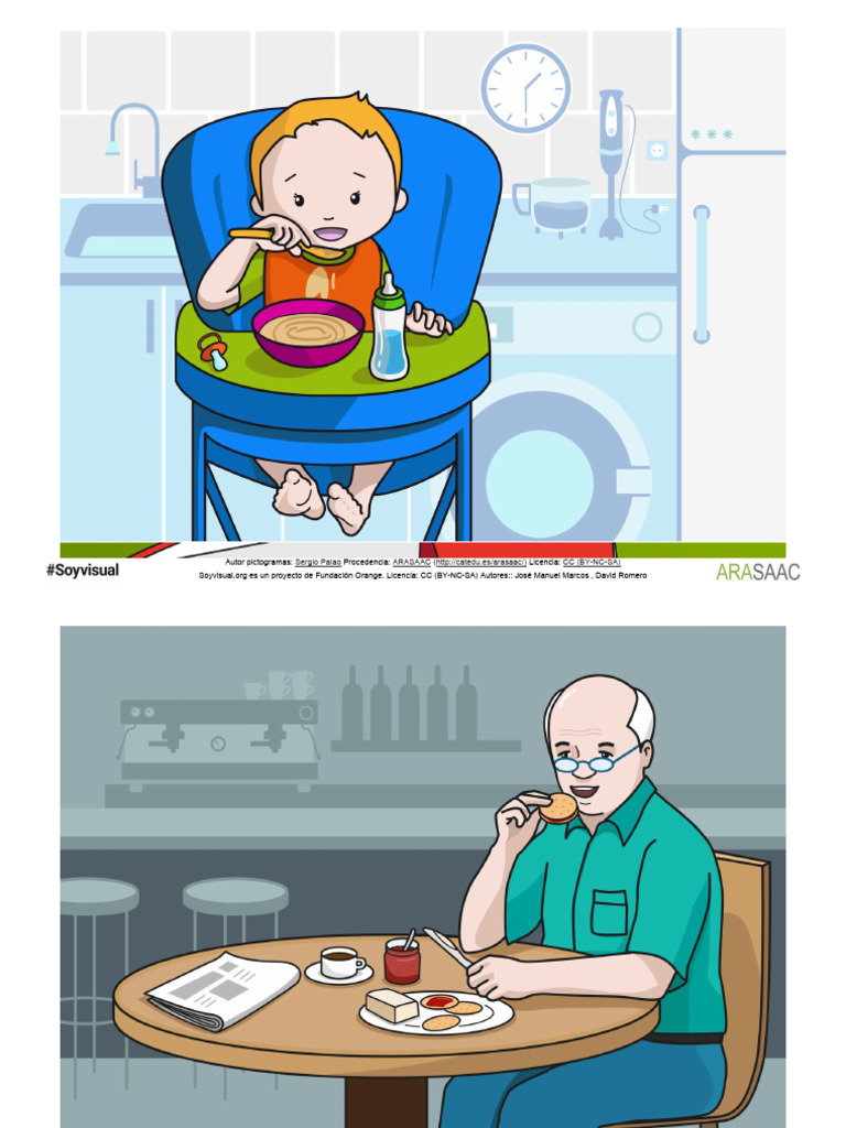 Laminas-Pictogramas Fotos Comer y Beber | PDF | Licencia Creative ...