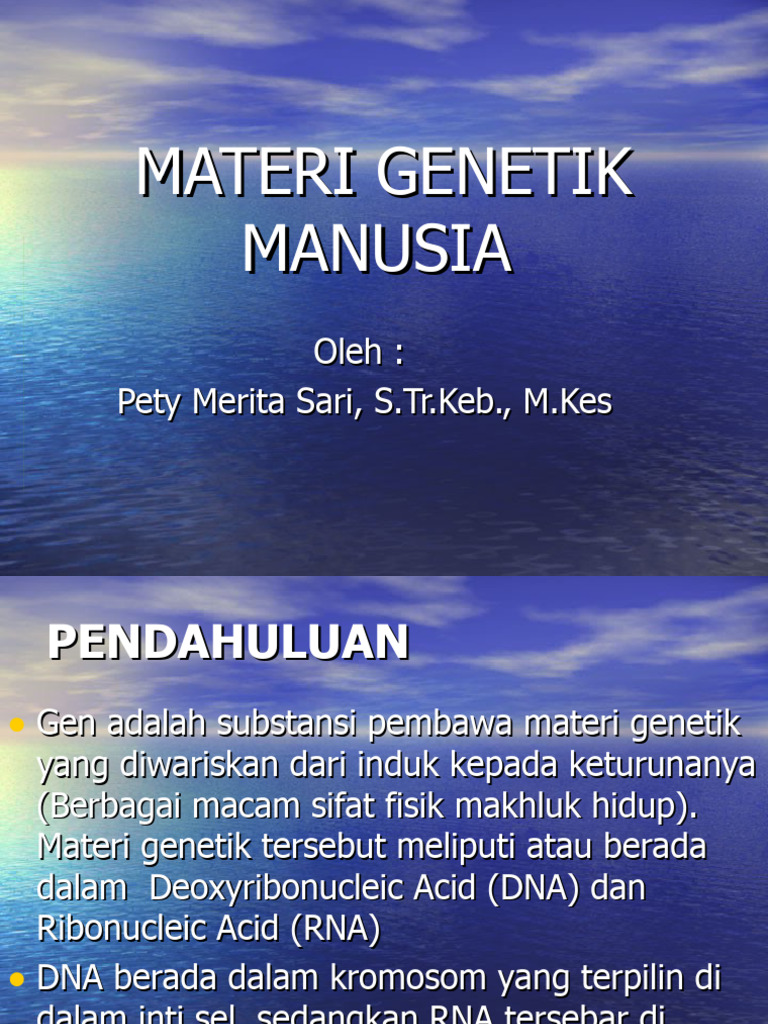 Materi Genetik Manusia dan Kromosom | PDF