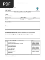 Parent IEP Input Form | PDF