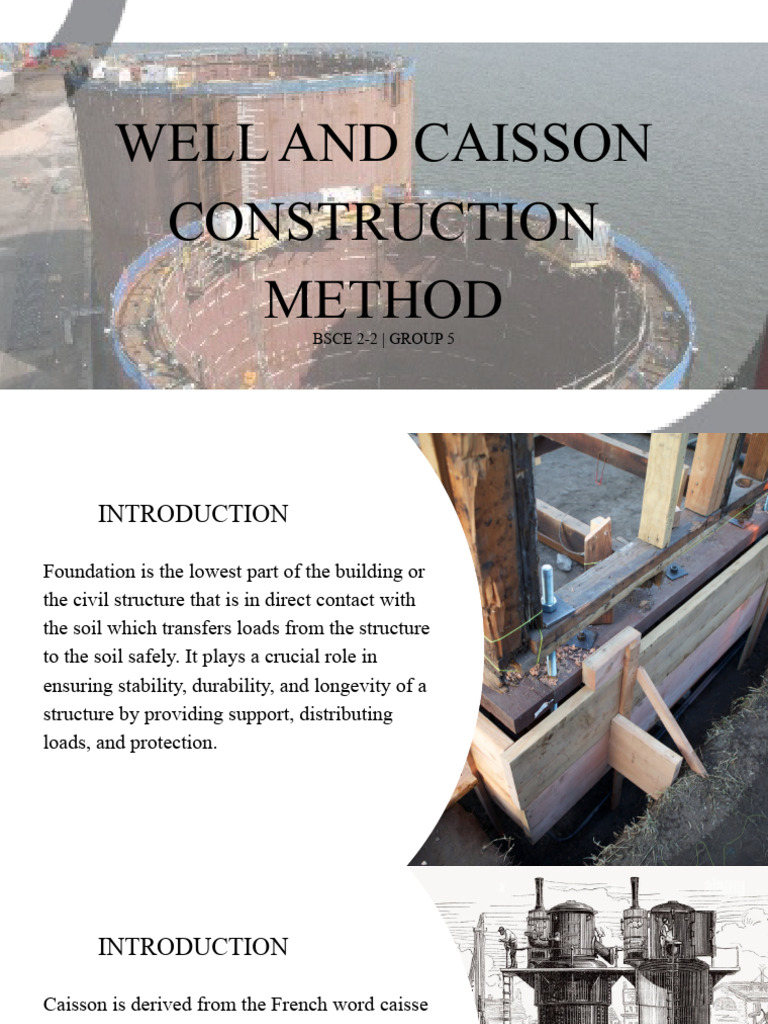 Well and Caisson Construction Method | PDF | Deep Foundation | Concrete