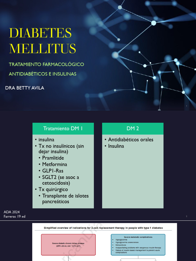 Tratamiento Farmacológico Diabetes 2024 | PDF | Diabetes | Hipoglucemia