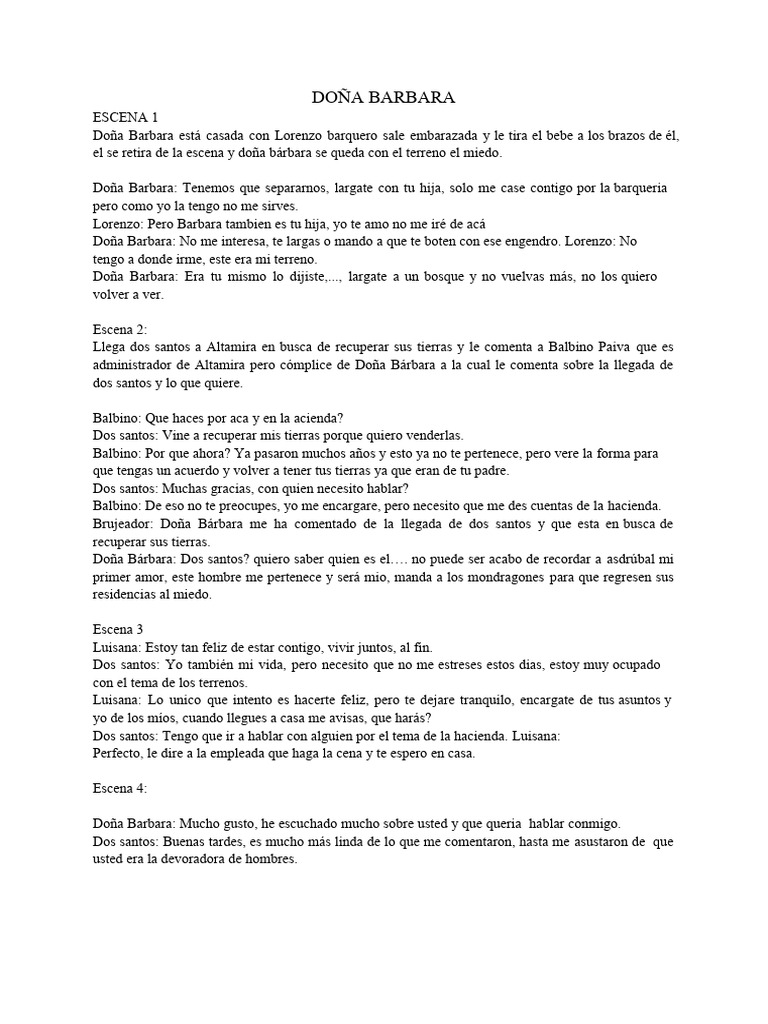 DOÑA BARBARA | PDF