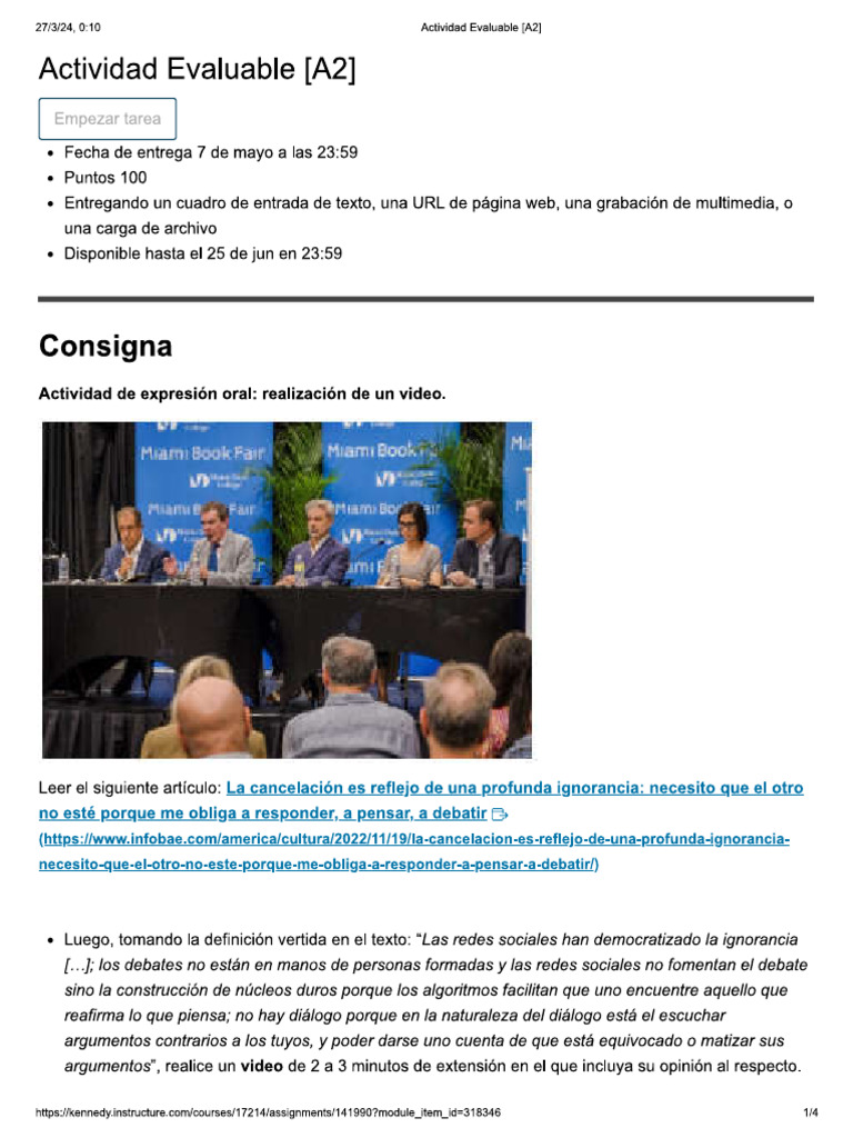 Actividad Evaluable (A2) | PDF