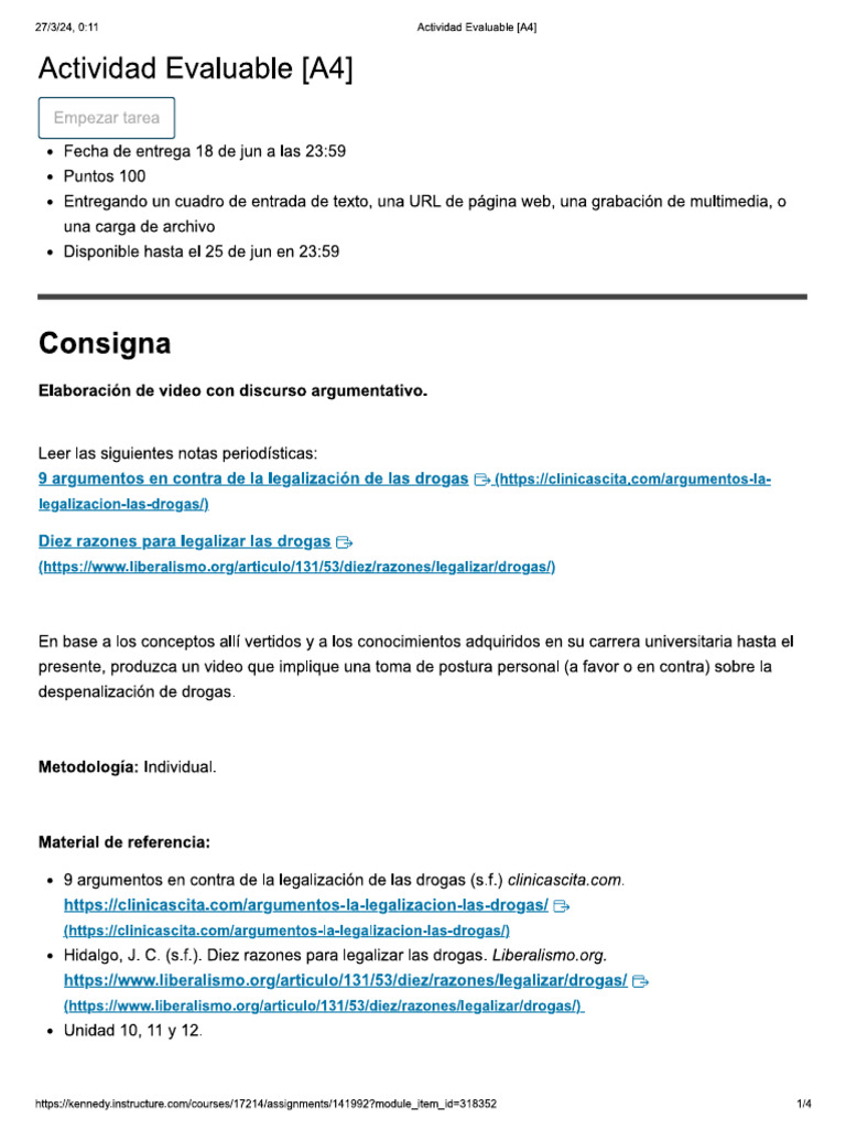 Actividad Evaluable (A4) | PDF