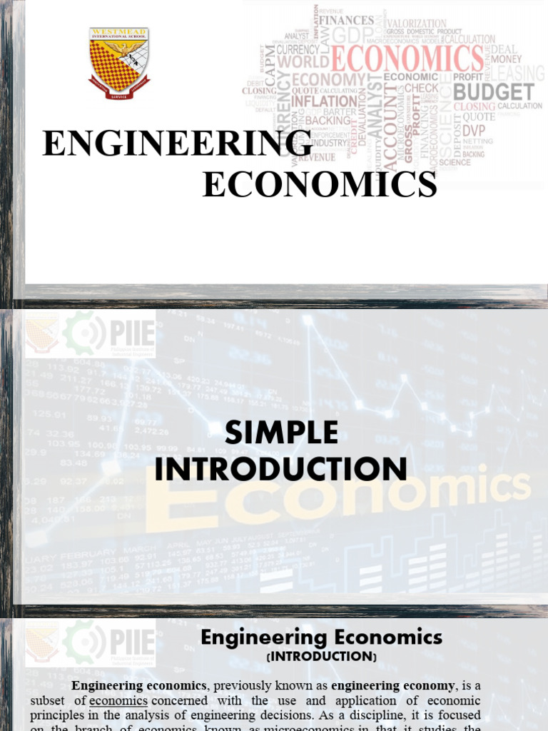 Eng. Econ Chapter 1 Introduction | PDF | Economics | Inventory
