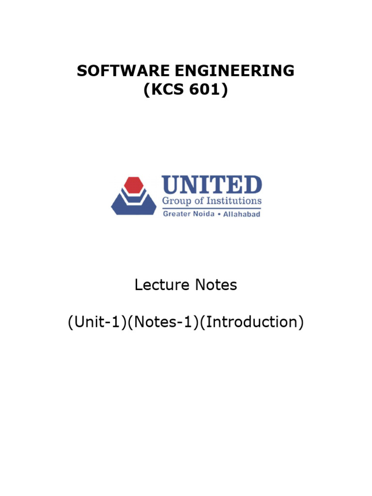 Software Engineering Unit-1 | PDF | Software Prototyping | Software Testing