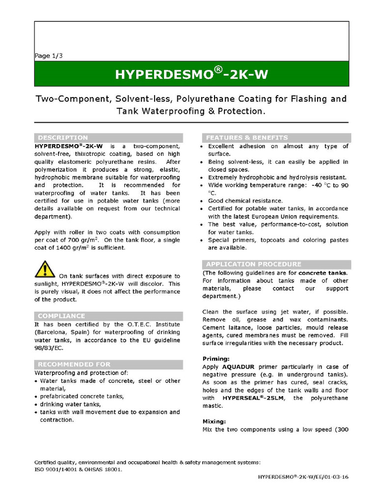 Hyperdesmo 2K W | PDF