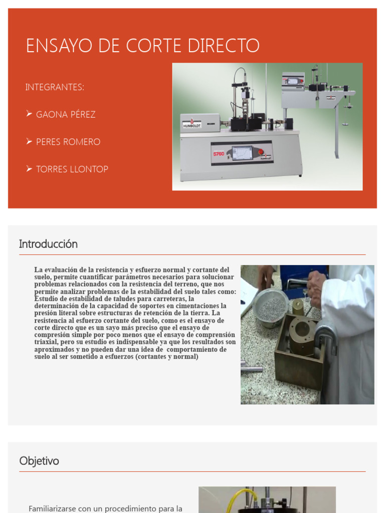 Ensayo de Corte Directo | PDF | Fundación (Ingeniería) | Física Aplicada e Interdisciplinaria
