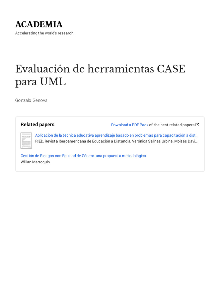 Lectura - Evaluación Comparativa de Herramientas CASE | PDF