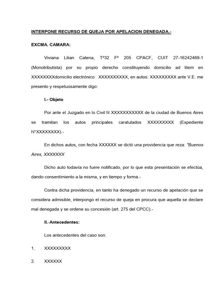 RECURSO DE QUEJA POR RECURSO Apelacion Cipriano DENEGADO | PDF | Apelación | Ley politica