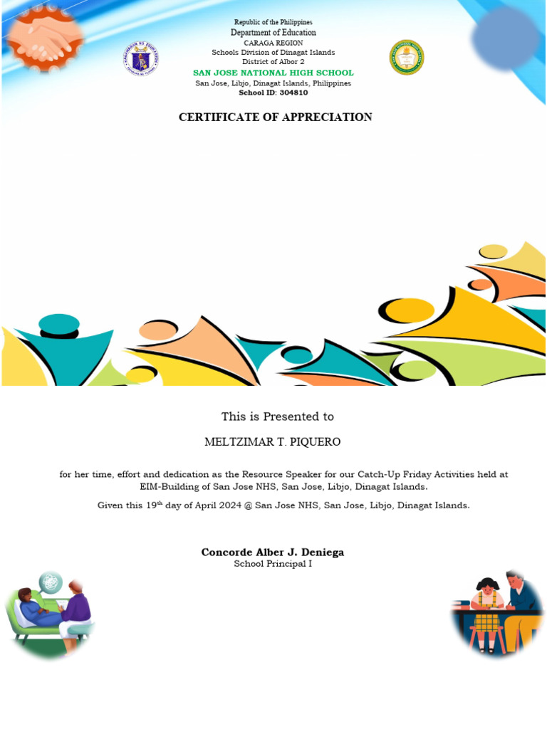 Appreciation for Resource Speaker | PDF