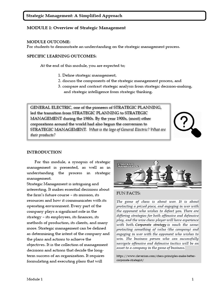 StratMan-1-BW | PDF | Strategic Management | Strategic Planning