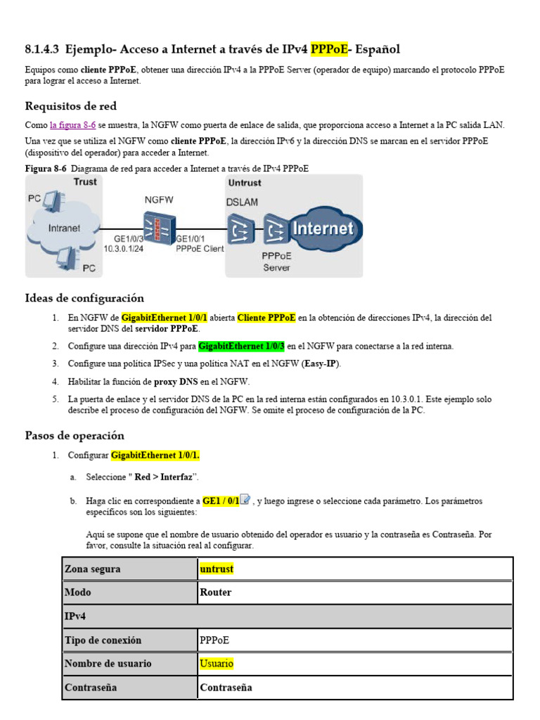 8.1.4.3 Ejemplo - Acceso A Internet A Través de IPv4 PPPoE - Español | PDF | Dirección IP ...