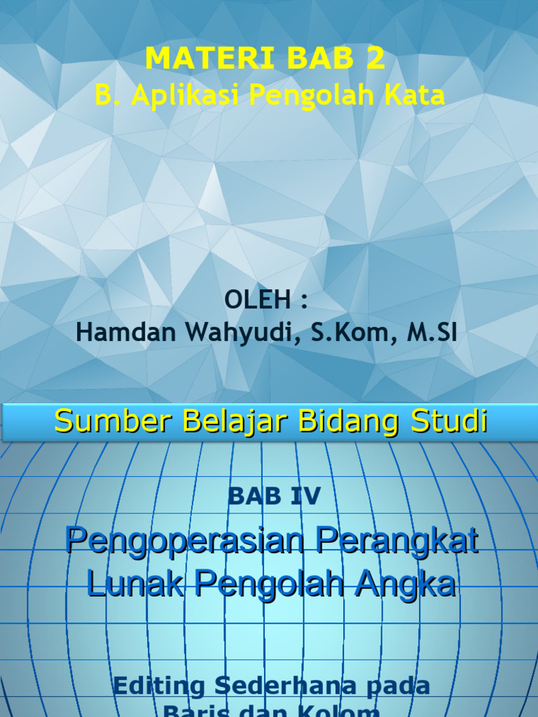 Modul Bab 2 Poin B-Aplikasi Pengolah Kata | PDF