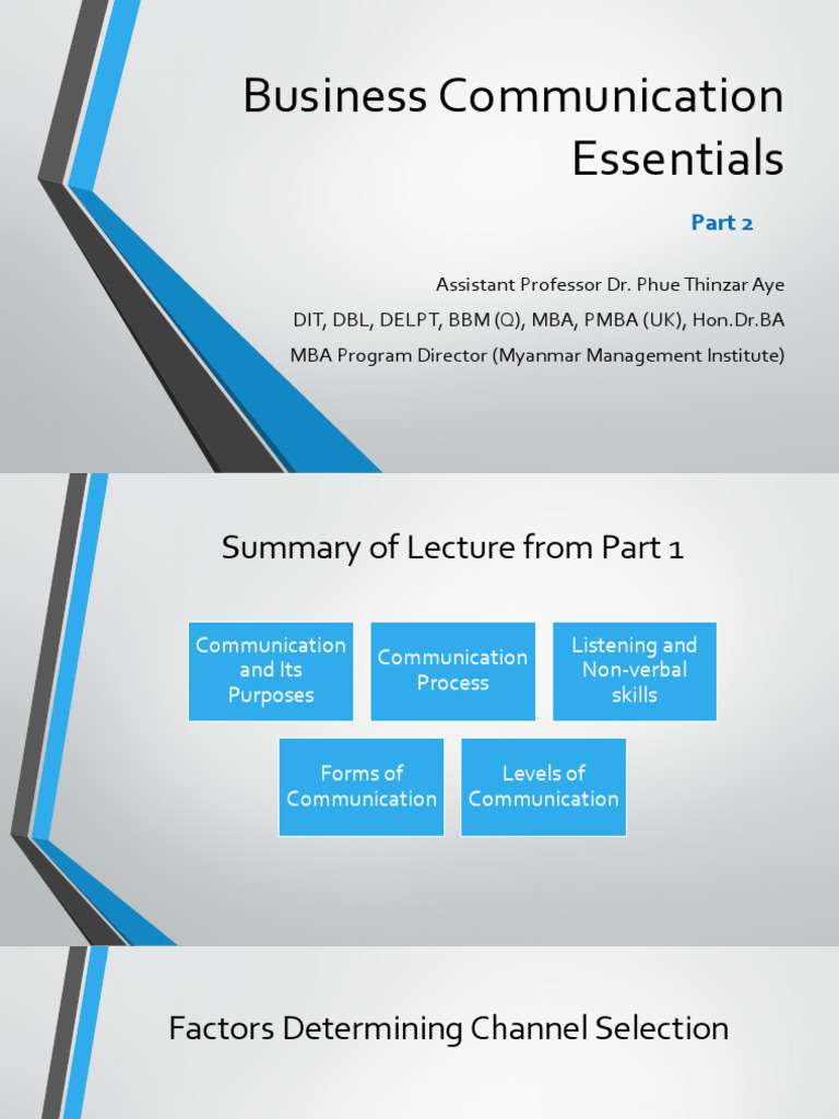 Business Communication Essentials Guide | PDF | Communication | Telephone