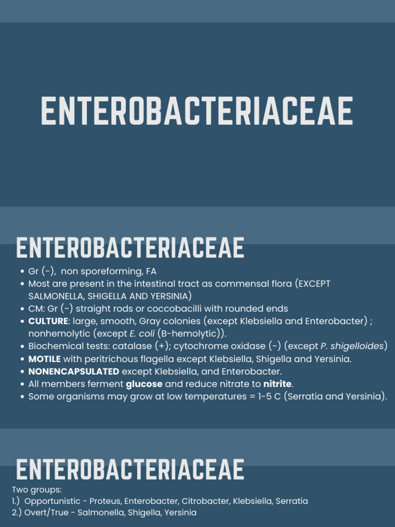 5+Enterobacteriaceae,+Non Enteric+Gi+Pathogen,+and+Non Fermentative ...