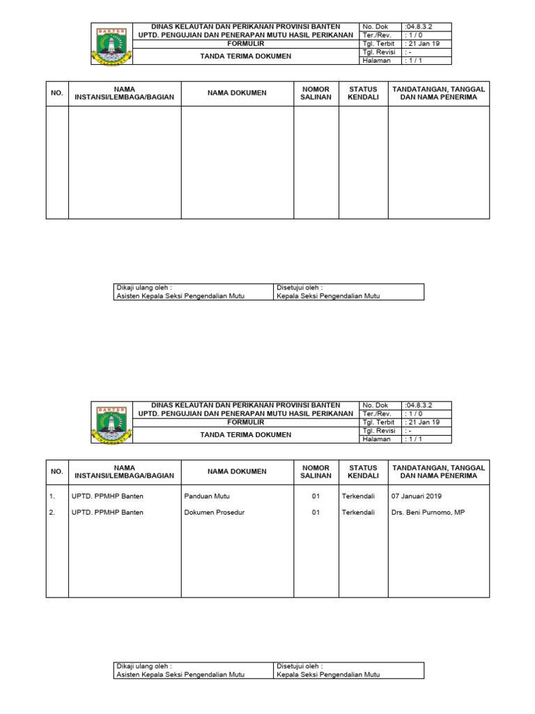 Cara Membuat Tanda Terima Dokumen | PDF