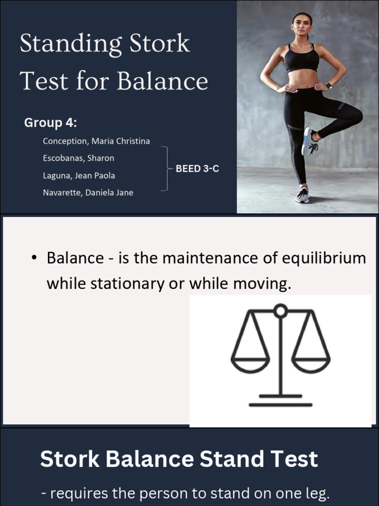 Stork Balance Stand Test Guide | PDF