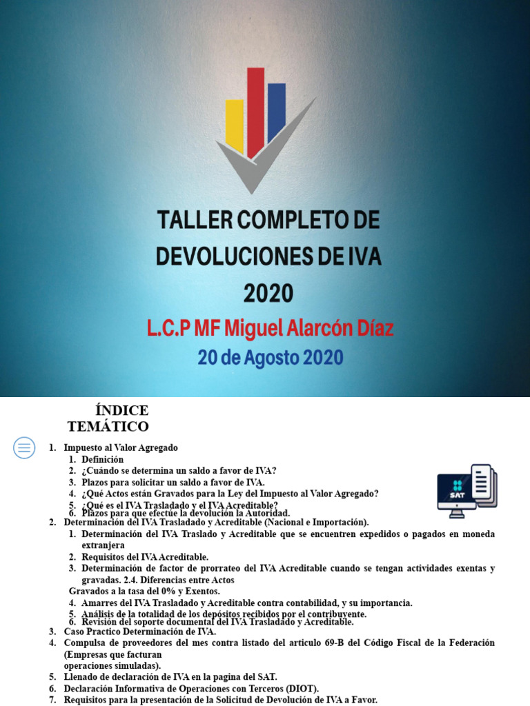 Taller Completo de Iva Ago 2020 | PDF | Impuesto al valor agregado | Impuestos