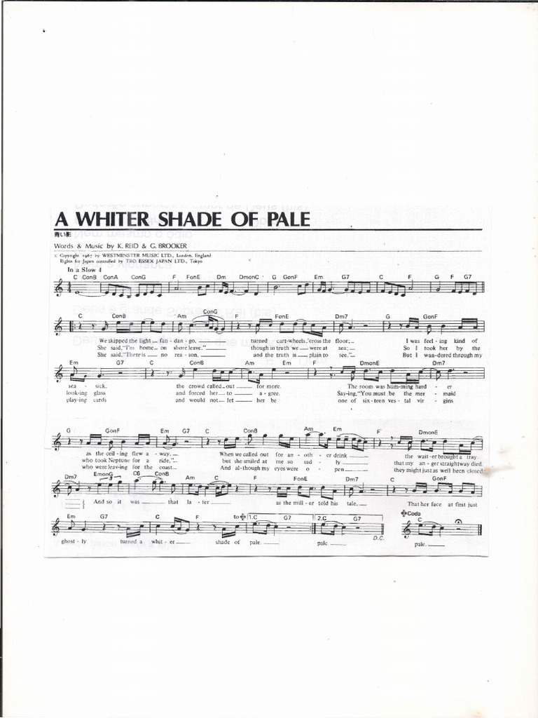 Part. A Whiter Shade of Pale | PDF
