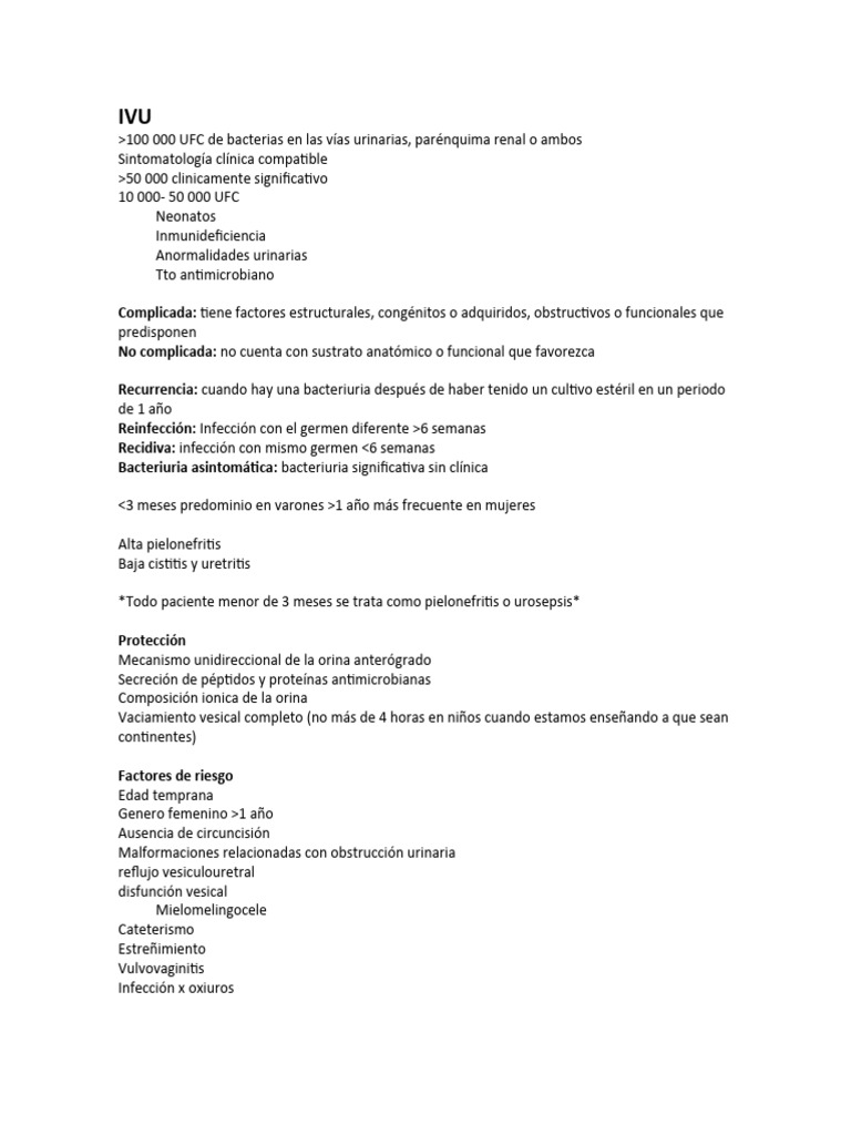 IVU | Descargar gratis PDF | Sistema urinario | Medicina CLINICA