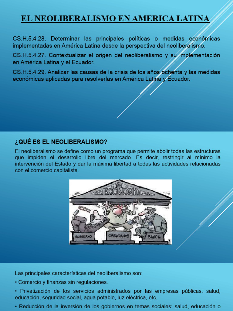 Neoliberalismo en América Latina: Orígenes y Consecuencias | PDF ...
