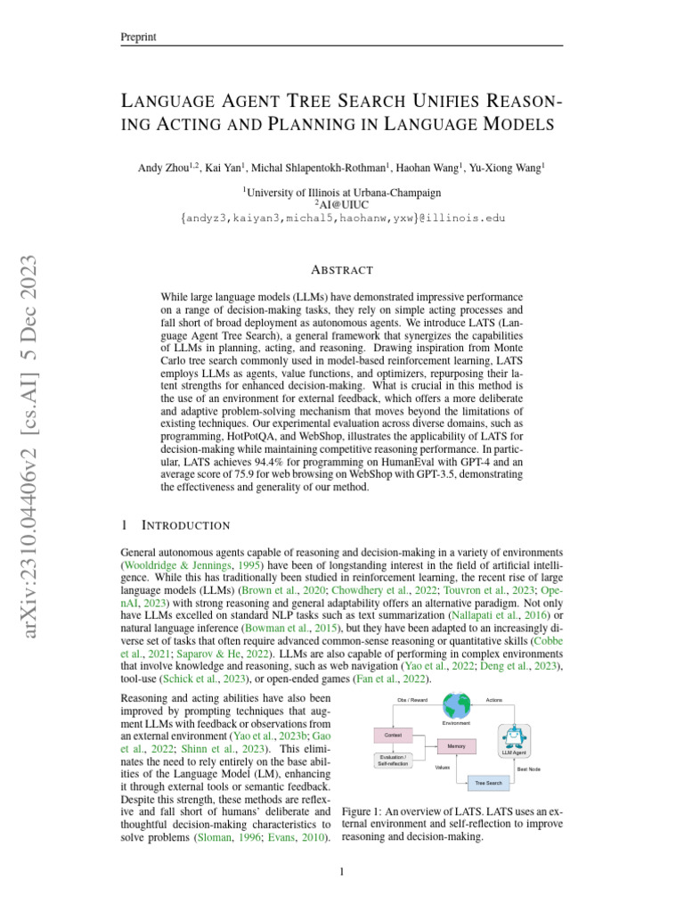Language Agent Tree Search | PDF | Cognitive Science | Cognition