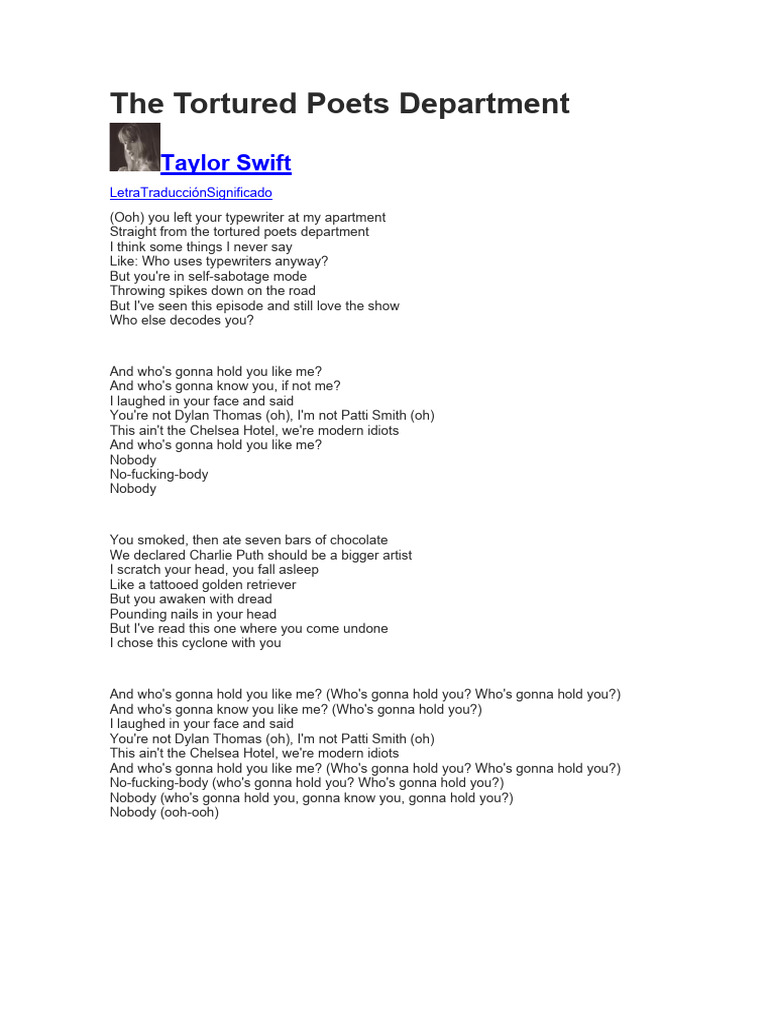 The Tortured Poets | PDF