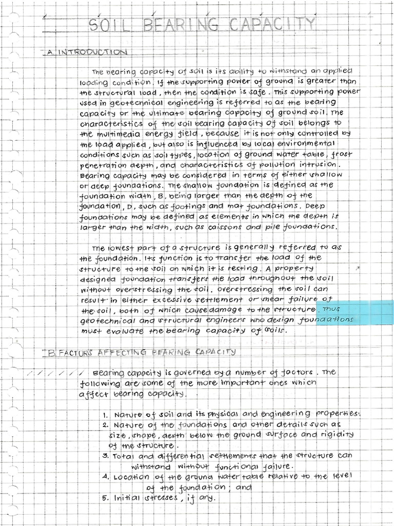 Soil Bearing Capacity Pdf